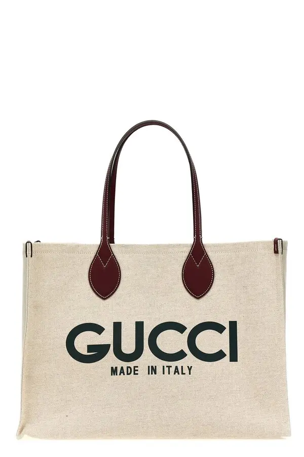 Gucci Canvas Shopping Bag - Beige