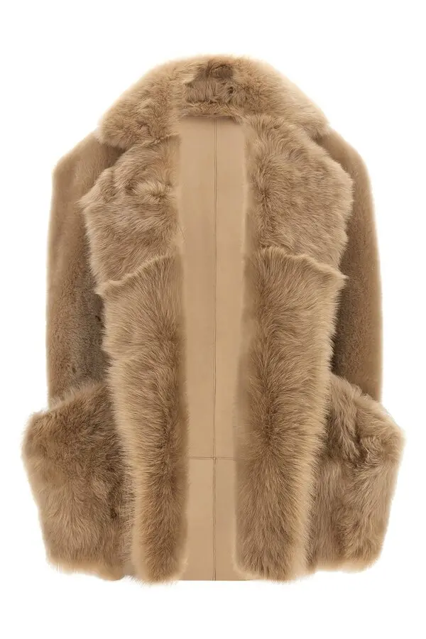 BLANCHA Toscana Shearling Vest - Beige