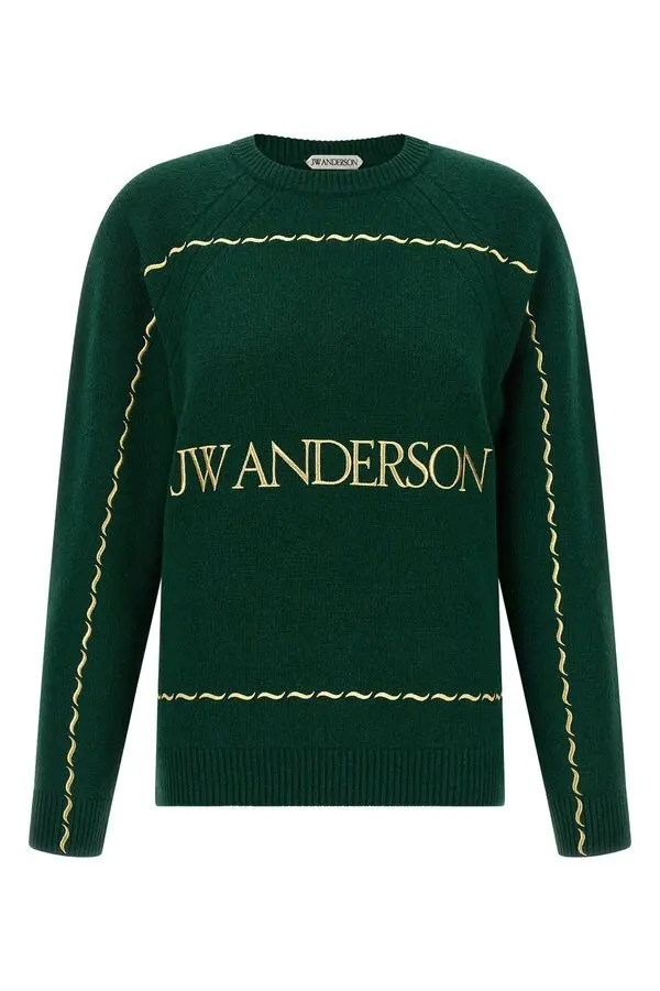 J.W.ANDERSON Logo Embroidery Sweater - Green