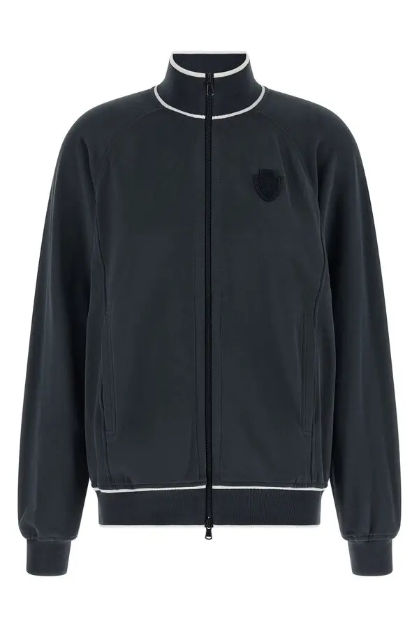 Brunello Cucinelli Heraldic Patch Sweatshirt - Blue