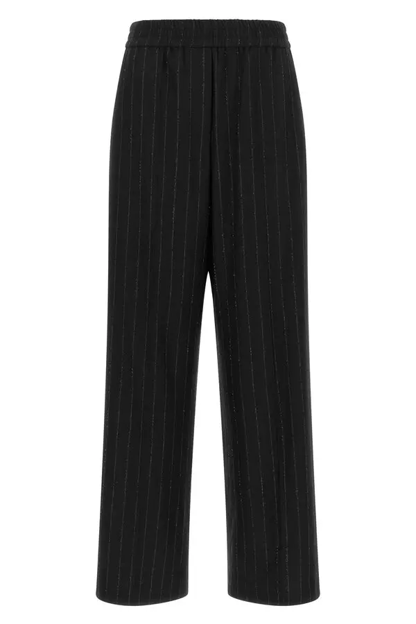 Brunello Cucinelli Micro Sequin Pinstripe Pants