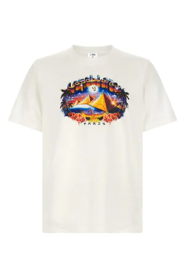 Casablanca Tourism' Print T-shirt - White
