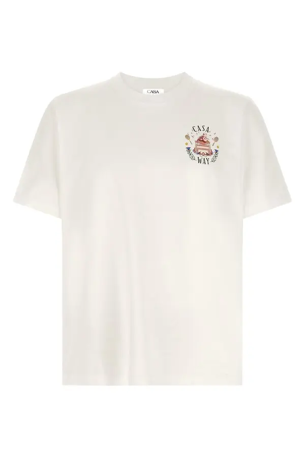 Casablanca T-shirt With 'casa Way' Print - White