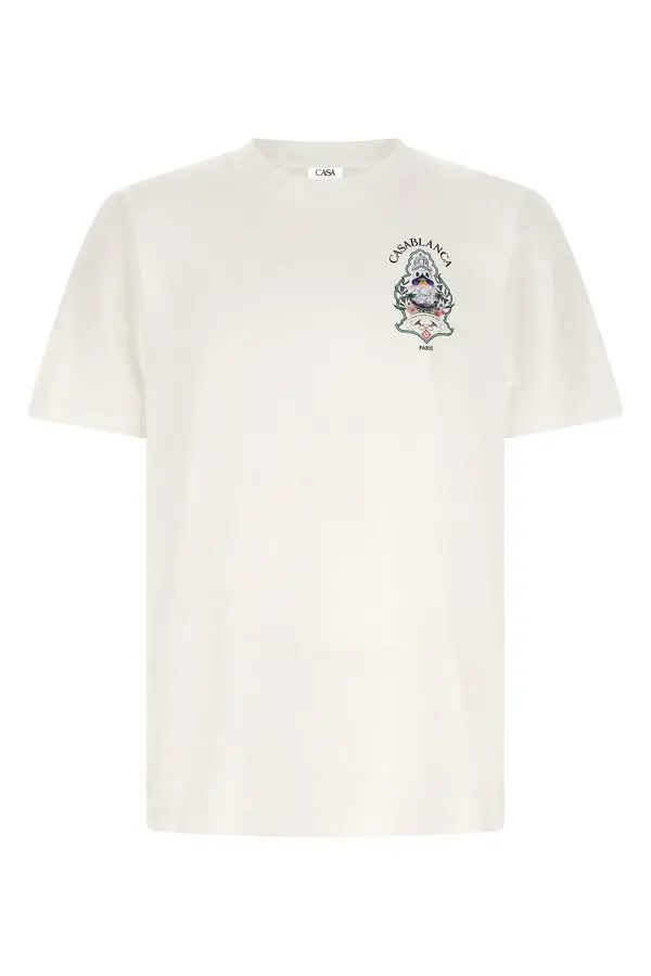 Casablanca Hotel Emblem' Print T-shirt