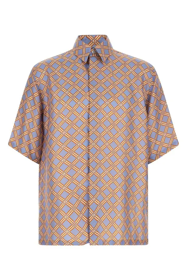 Fendi Net' Print Silk Shirt - Multi