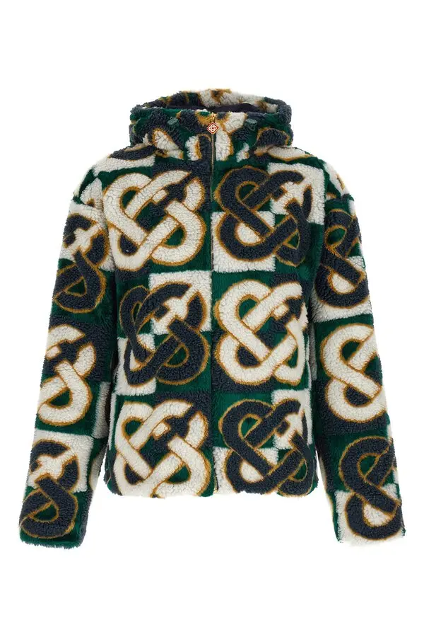 Casablanca Monogram' Intarsia Fleece Jacket - Multi