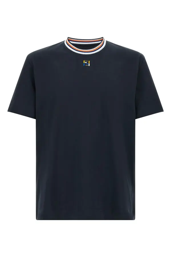Fendi Ff Stitching' T-shirt - Blue