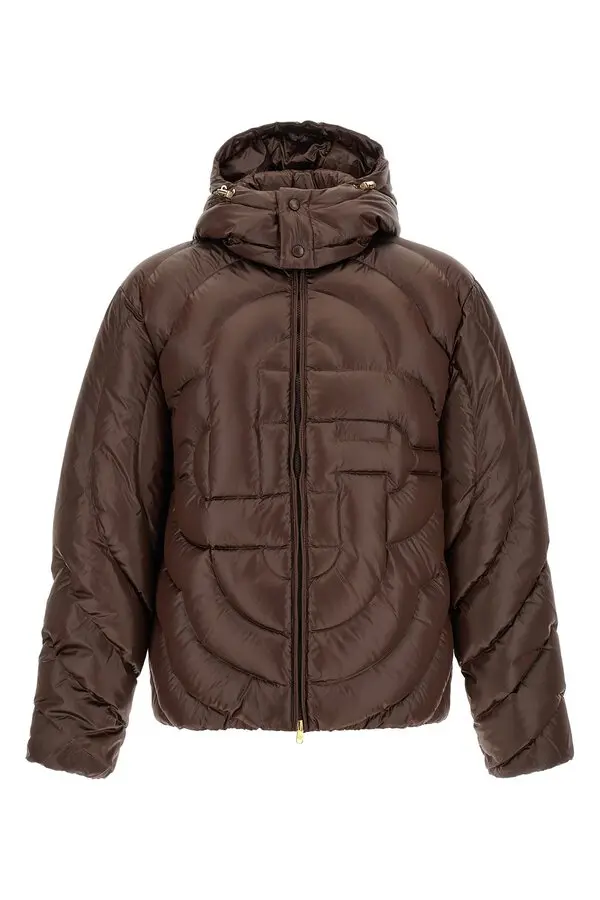 Casablanca Monogram' Quilting Down Jacket - Brown