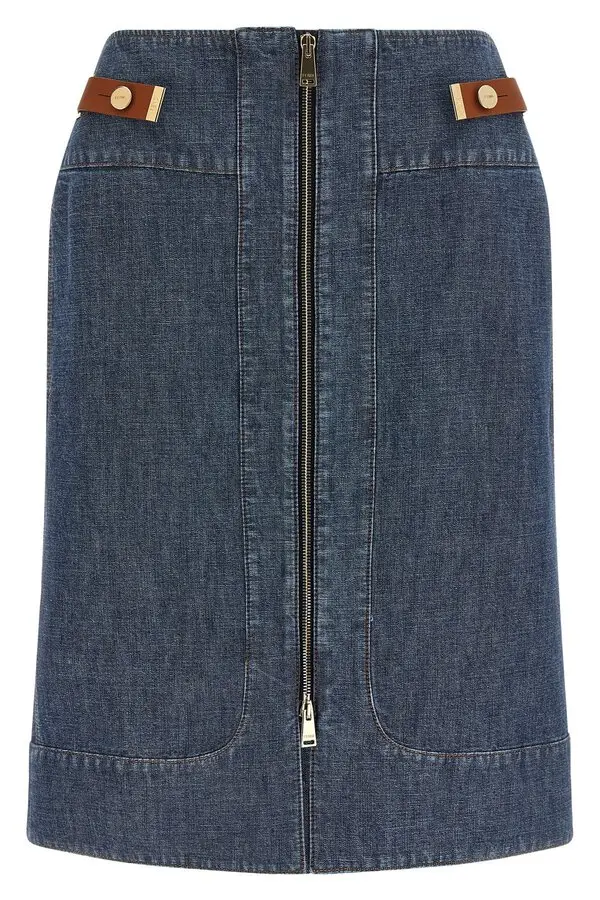 Fendi Chambray Denim Skirt