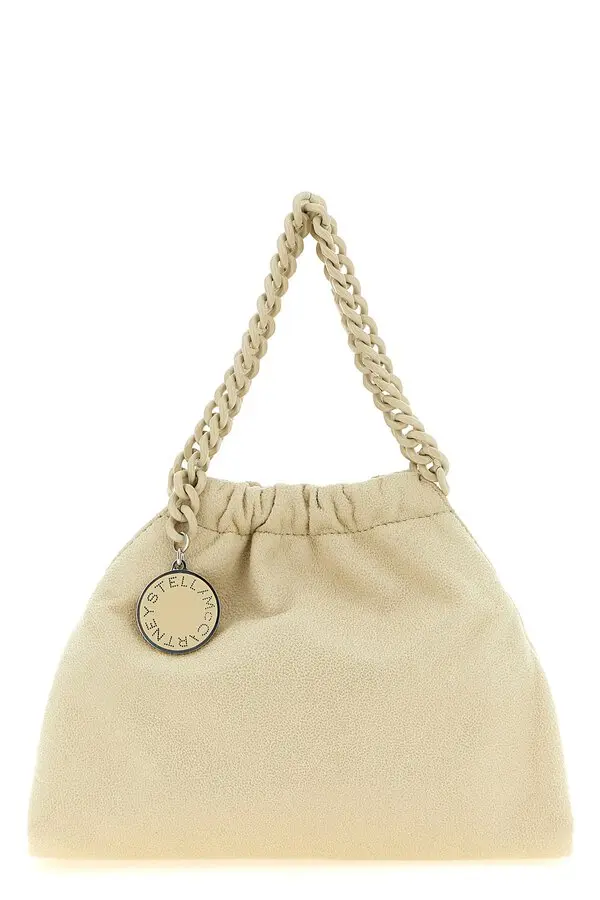 Stella McCartney Falabella Mini Drawstring' Crossbody Bag - Beige