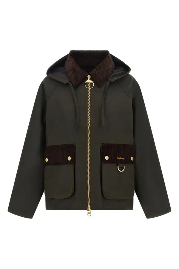 Barbour Carville Waxed Cotton Casual Jacket - Green