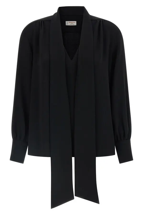Alberto Biani Lavallière Neck Blouse