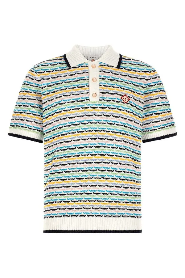 Casablanca Tuck Stitch' Polo Shirt - Multi