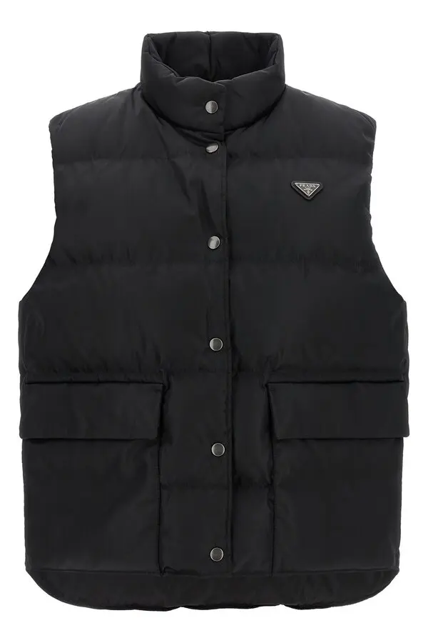 Prada Re-nylon Padded Vest - Black