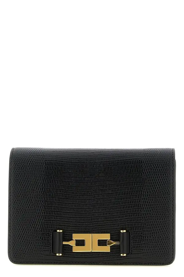 Elisabetta Franchi Lizard Print Crossbody Bag