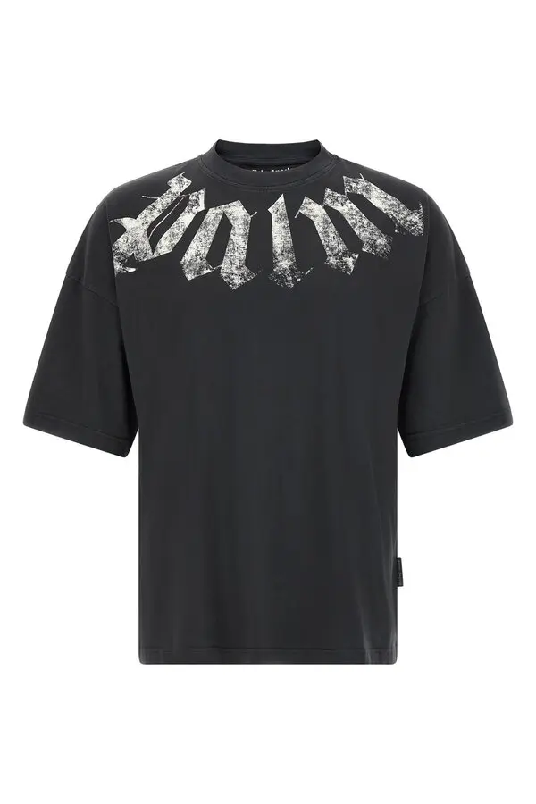 Palm Angels Craquelé Gothic Print T-shirt