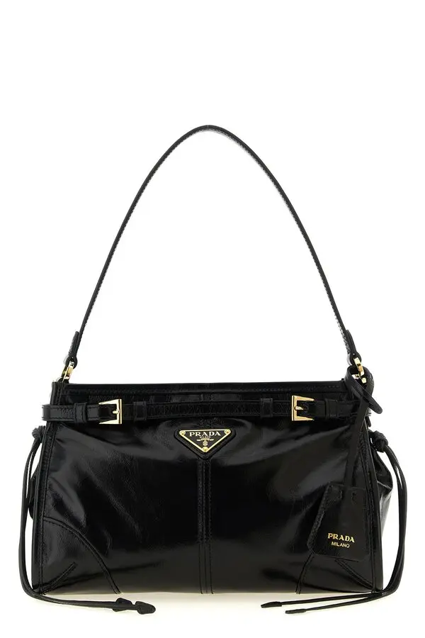 Prada Bonnie Small Leather Handbag - Black