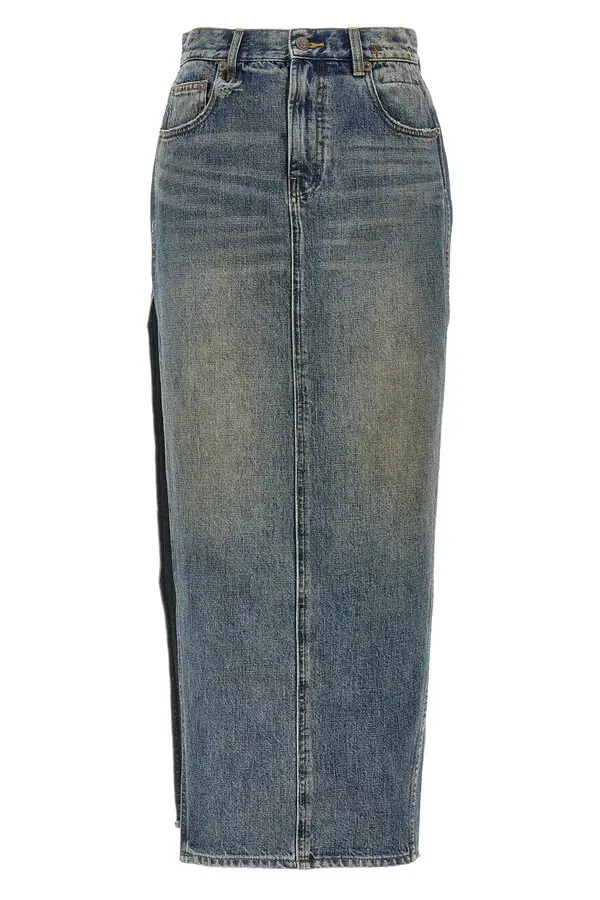 R13 Devon Side Slit Skirt