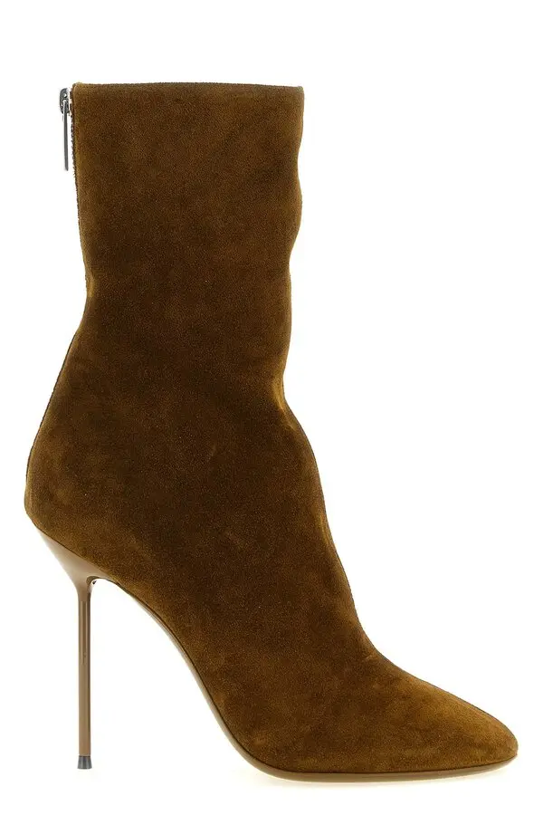 Paris Texas Lidia Suede Ankle Boots - Brown