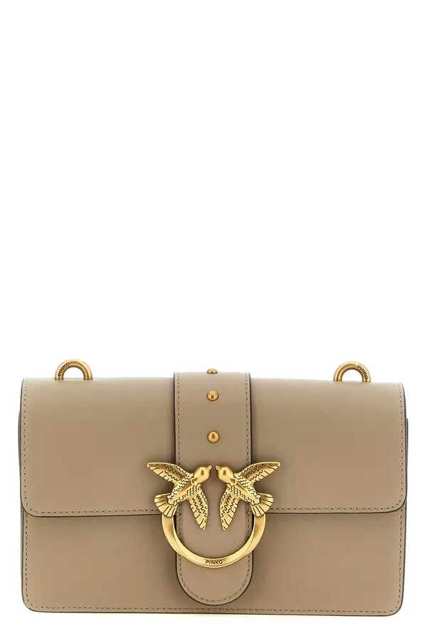 Pinko Love One' Small Crossbody Bag - Gray