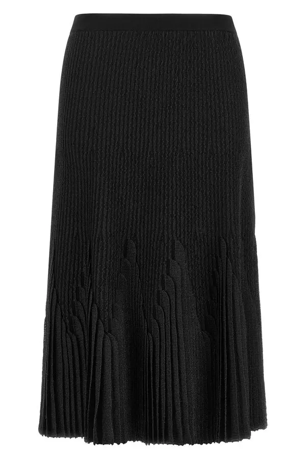 Elisabetta Franchi Ruffled Midi Skirt