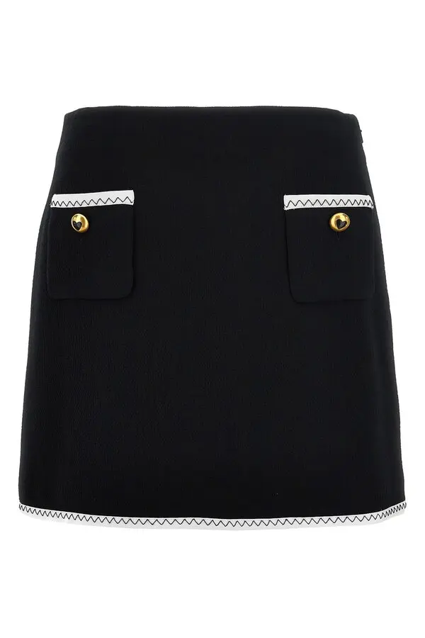 Moschino Heart Button Skirt