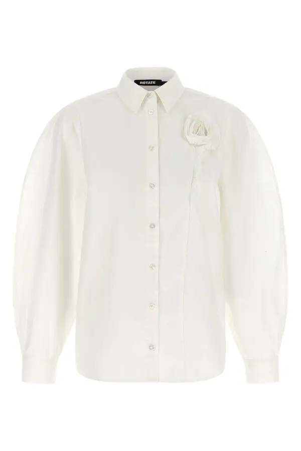 ROTATE BY BIRGER CHRISTENSEN 3d Floral Detail Shirt - White