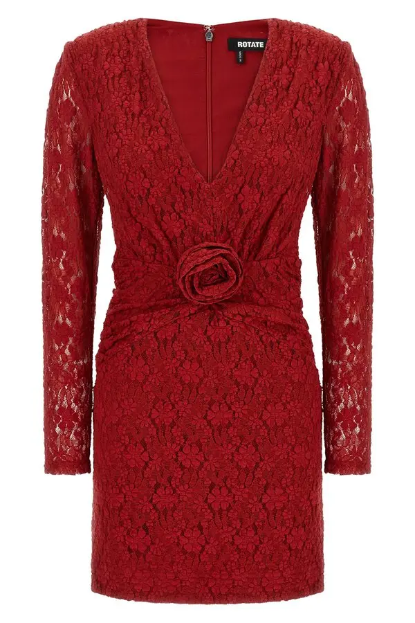 ROTATE BY BIRGER CHRISTENSEN Lace Dress - Red