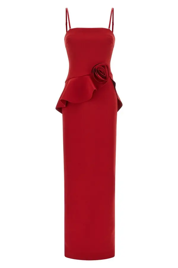 ROTATE BY BIRGER CHRISTENSEN 3d Floral Detail Dress