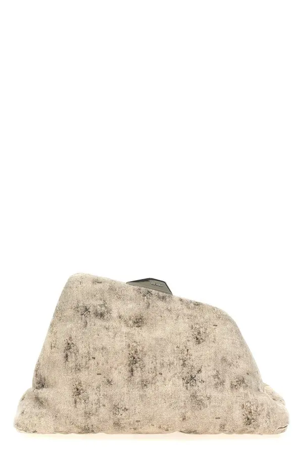 Attico Day Off Nappa Clutch - Gray