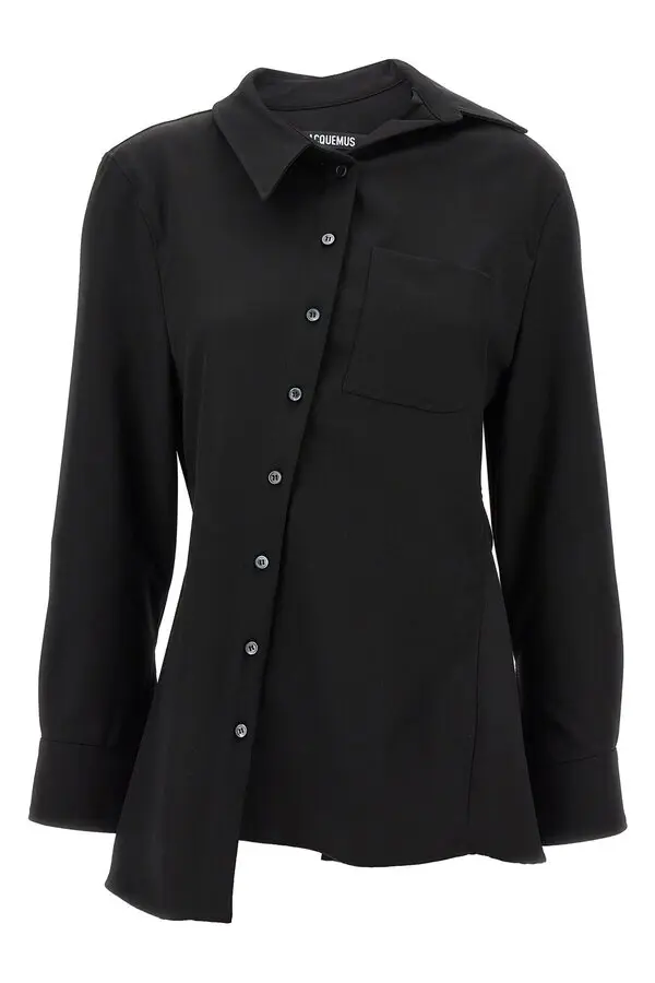 Jacquemus La Chemise Pablo Wool Shirt - Black