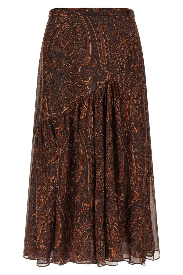 Etro Silk Paisley Skirt