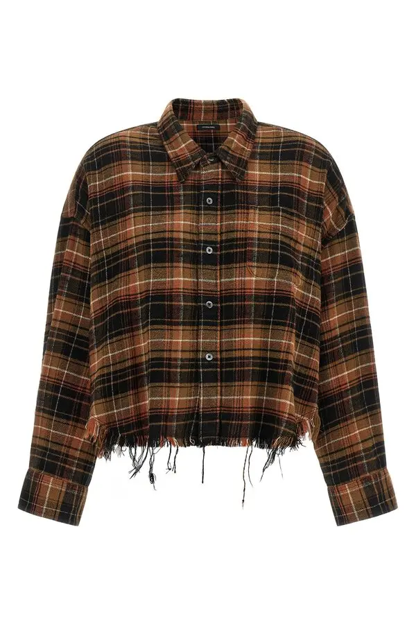 R13 Raw Cut Cropped Shirt