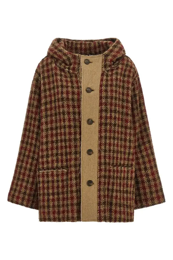 R13 Houndstooth Check Jacket