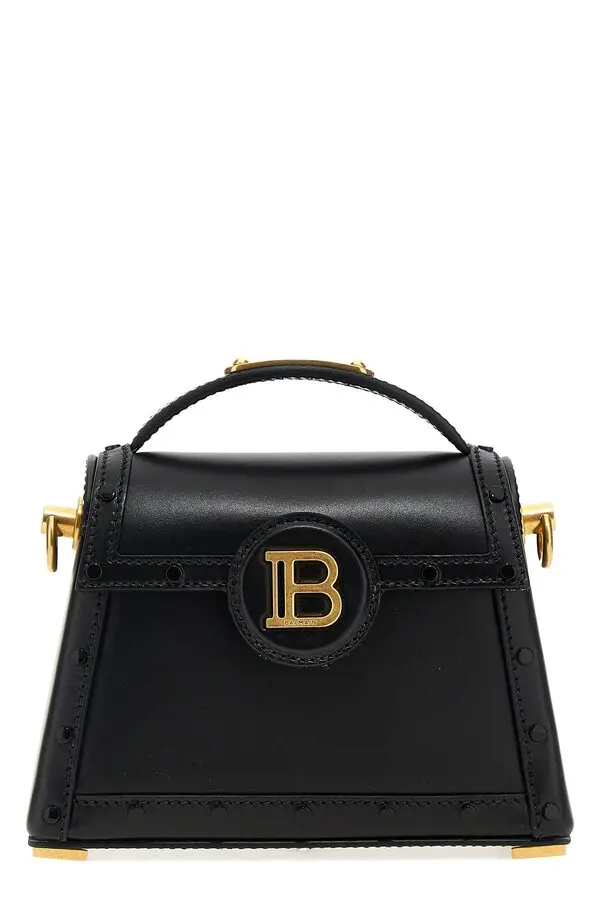 Balmain B-buzz Dynasty Leather Handbag