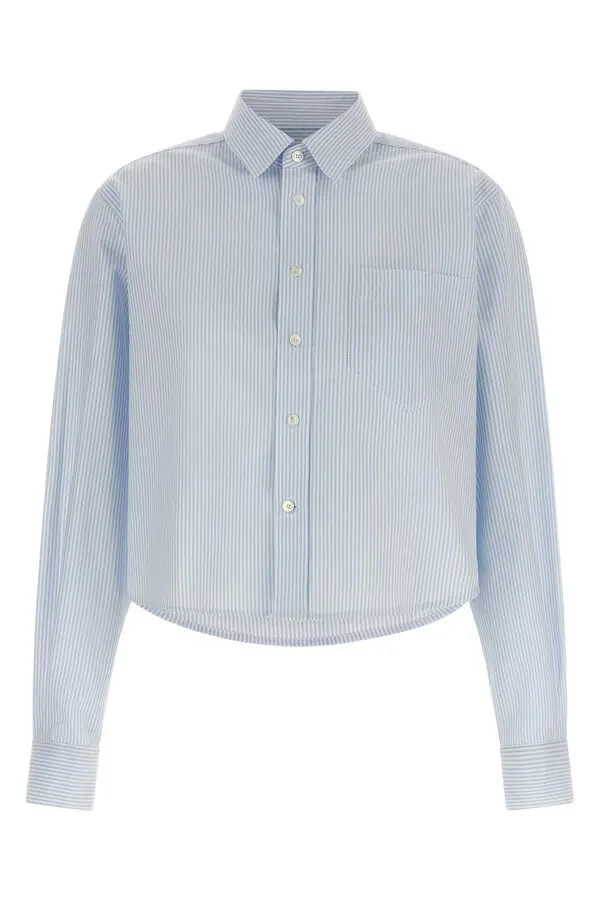 AMI Paris Striped Cropped Shirt