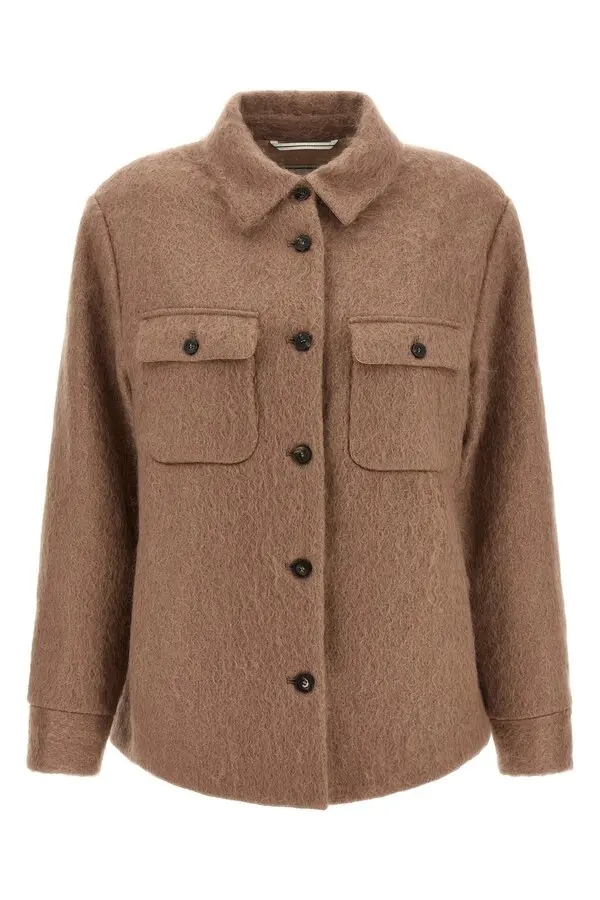 Peserico Bouclé Overshirt - Beige