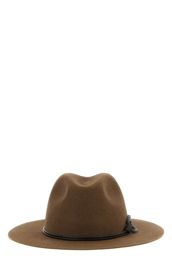 Brunello Cucinelli Monile Fedora Hat - Brown