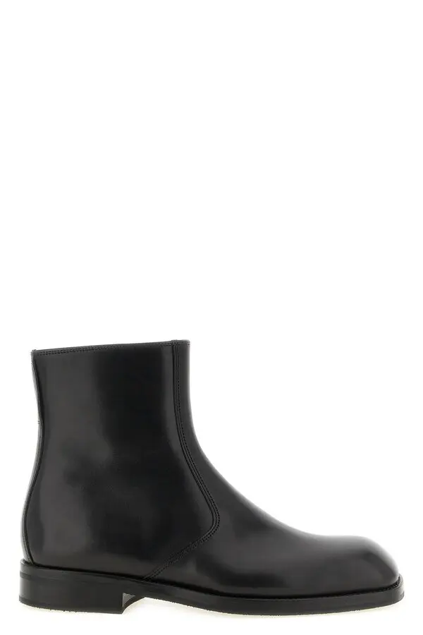 LEMAIRE Zip Ankle Boots - Black