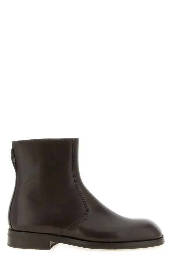 LEMAIRE Zip Ankle Boots - Brown