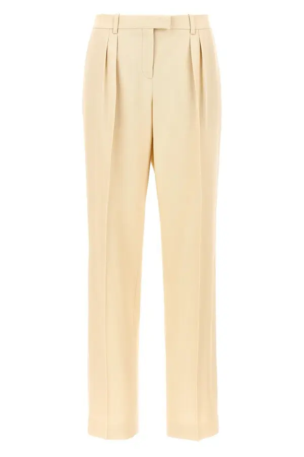 TOM FORD Silk And Wool Pleated Trousers