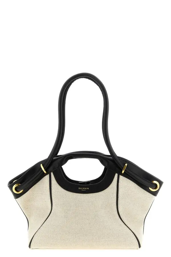 Balmain Tote Shopping Bag - White/black