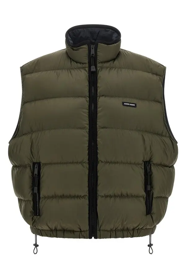 Miu Miu Technical Pongé Padded Vest