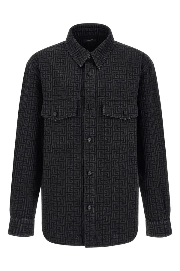 Balmain Monogram Pattern Overshirt