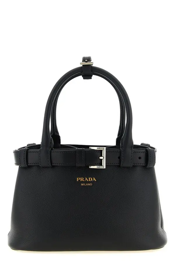 Prada Buckle Small Handbag - Black