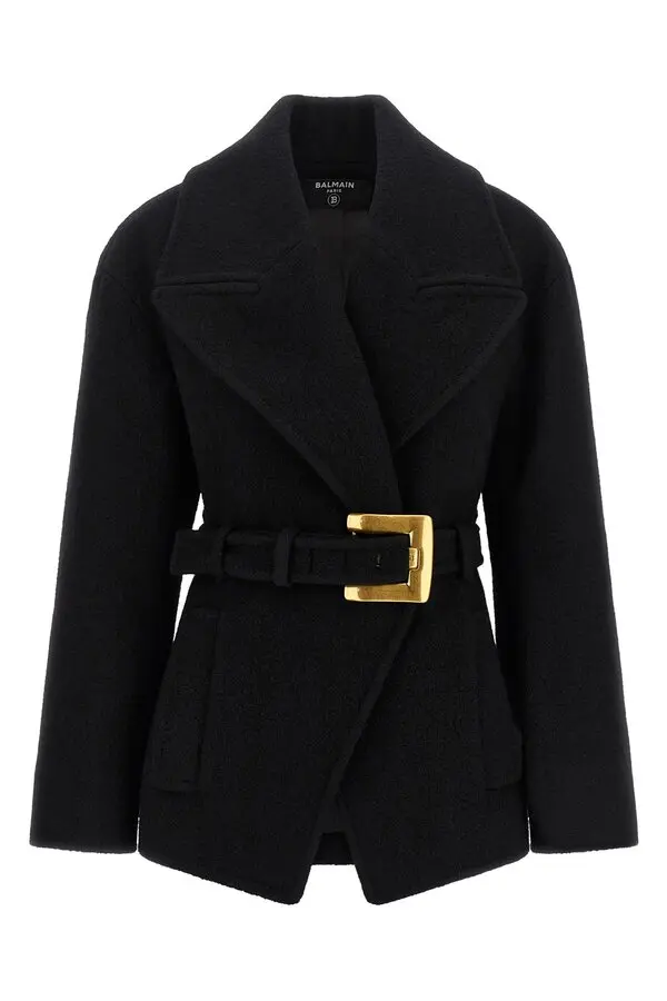 Balmain Anthem Belted Caban