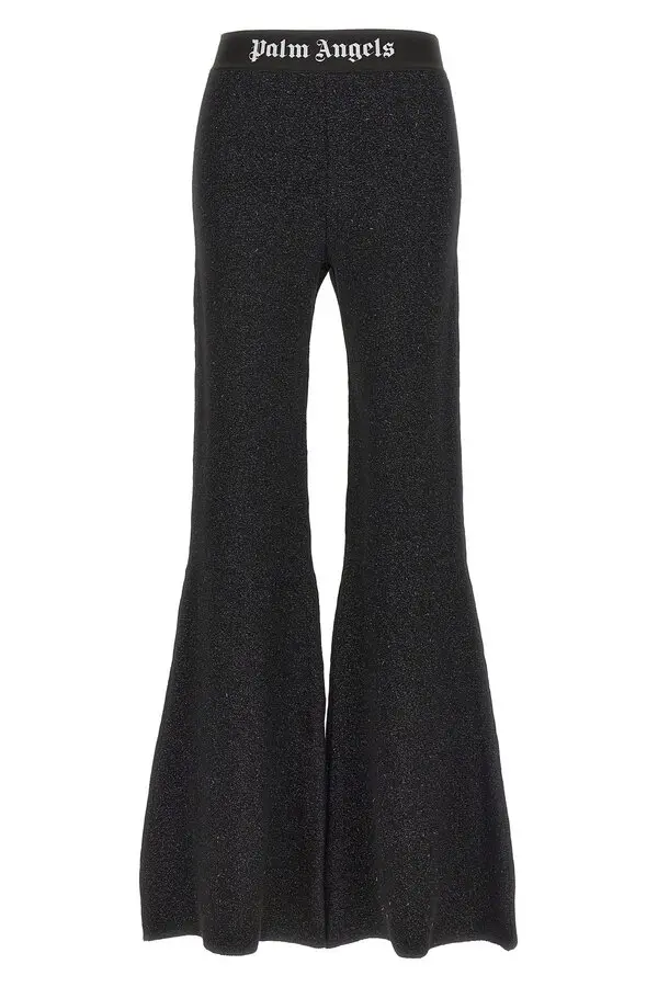 Palm Angels Logo Tape Lurex Knit Pants