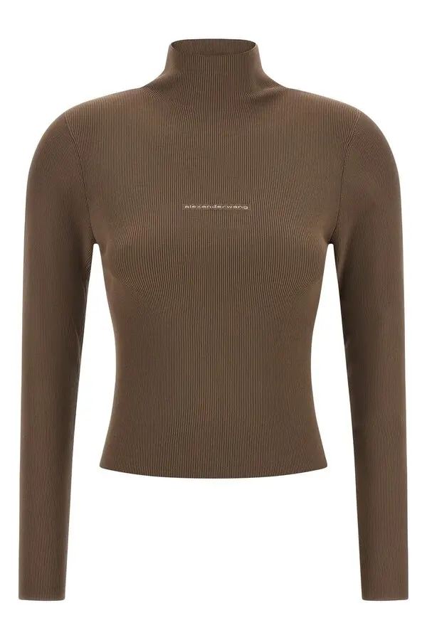 Alexander Wang Logo Ribbed Sweater