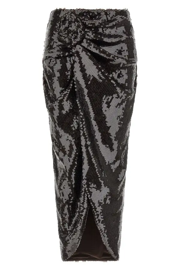 ROTATE BY BIRGER CHRISTENSEN Sequins Knot Skirt
