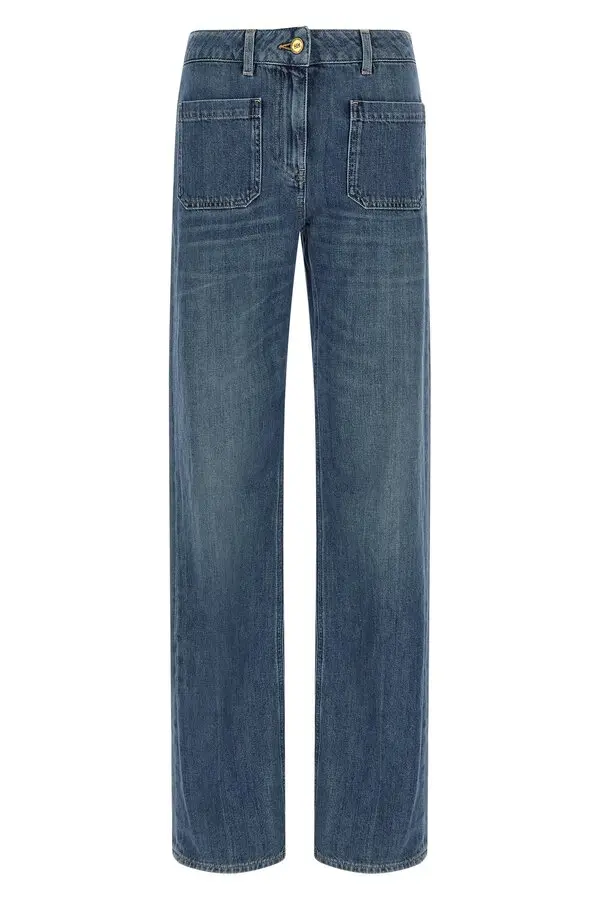 Elisabetta Franchi Logo Embroidery Jeans - Blue